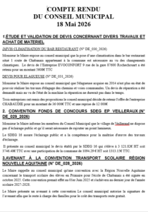 COMPTE RENDU CONSEIL MUNICIPAL 18 Mai - Pressignac